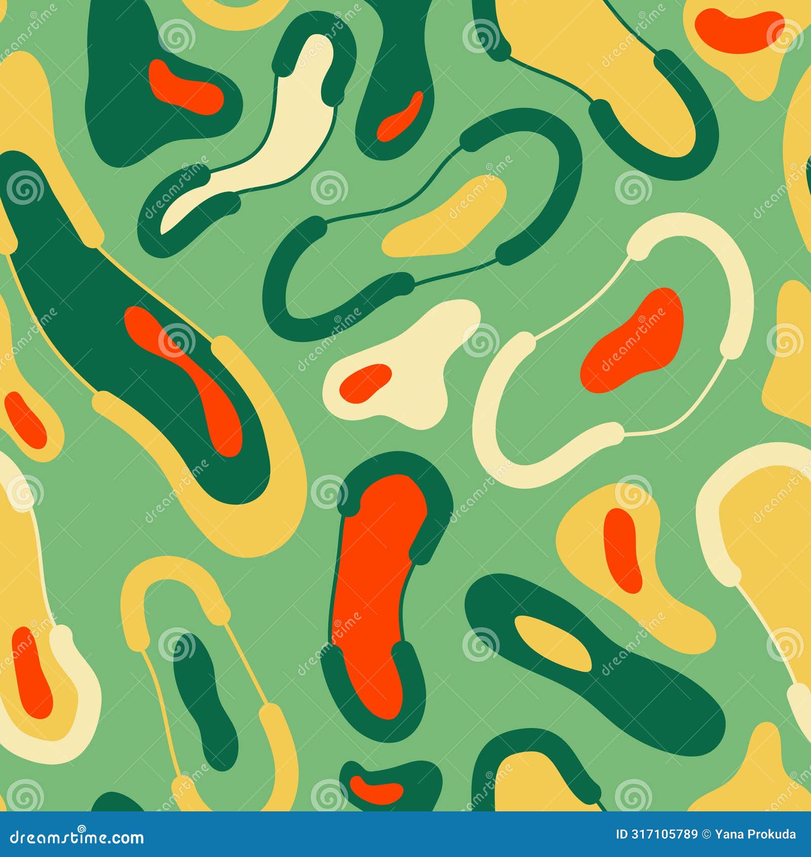 Seamless Abstract Colorful Pattern with Cirle Shapes Stock Illustration ...