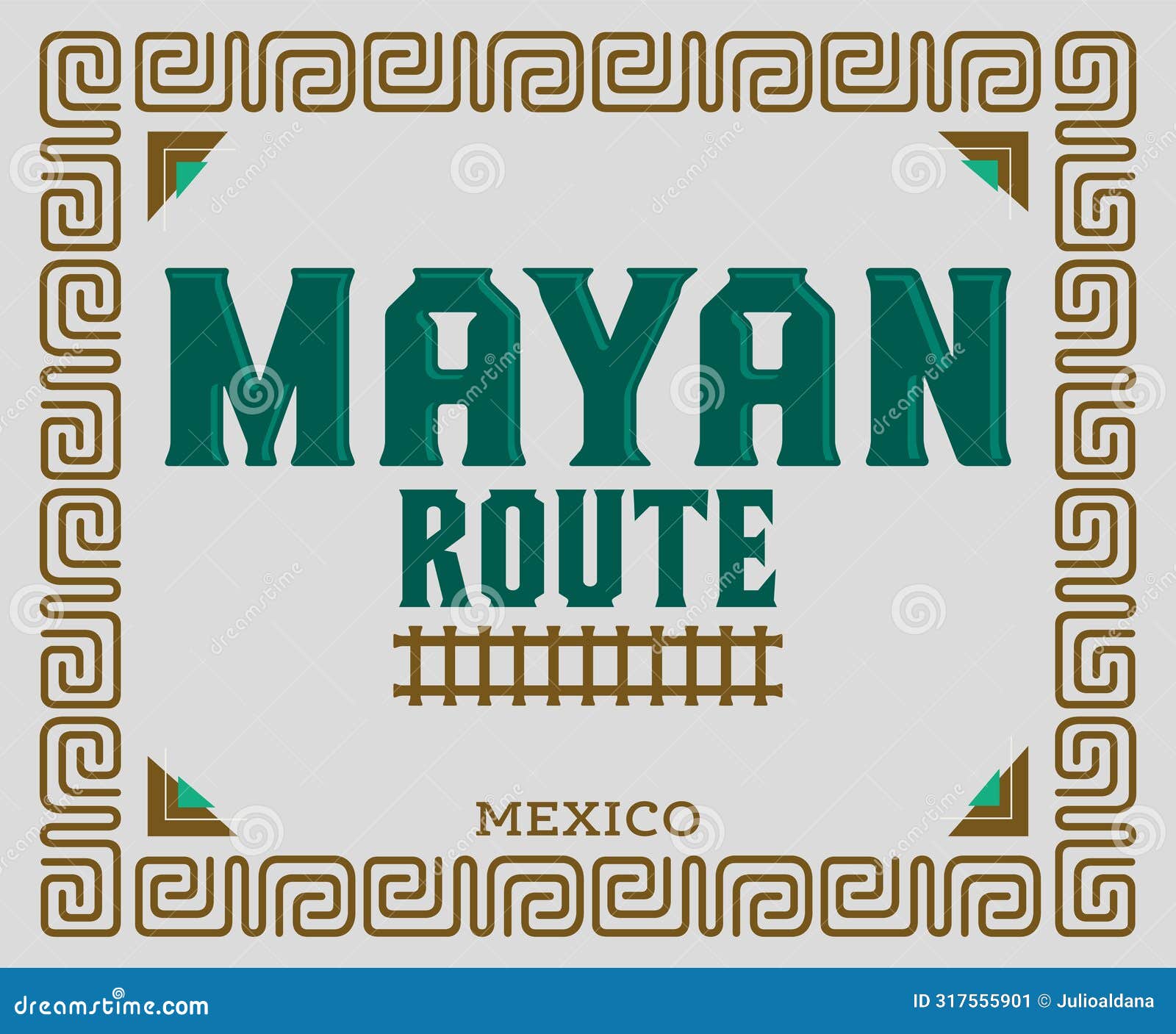 Mayan Route Mexico, Mayan Destination Spiral Lines Design Stock Vector ...