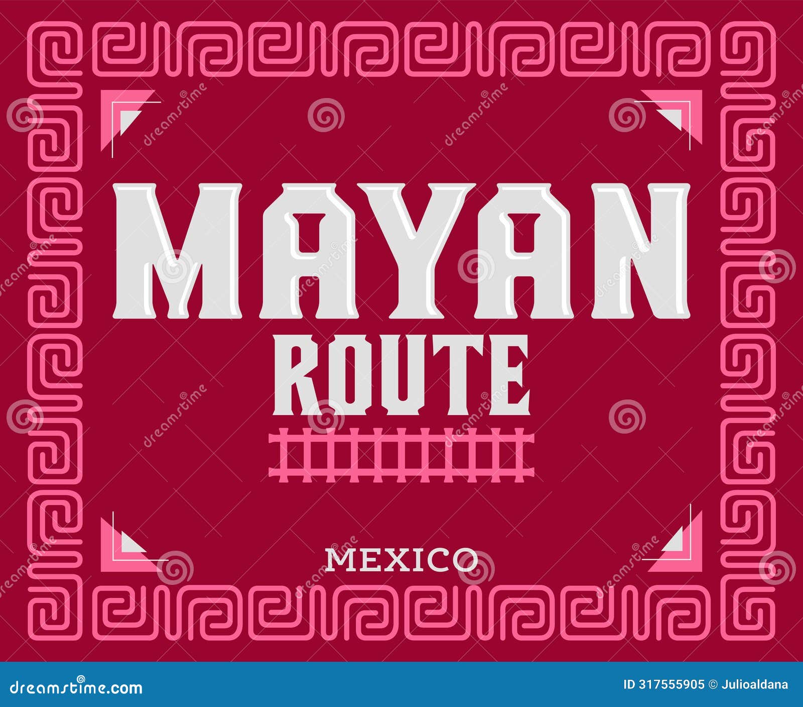 Mayan Route Mexico, Mayan Destination Spiral Lines Design Stock Image ...