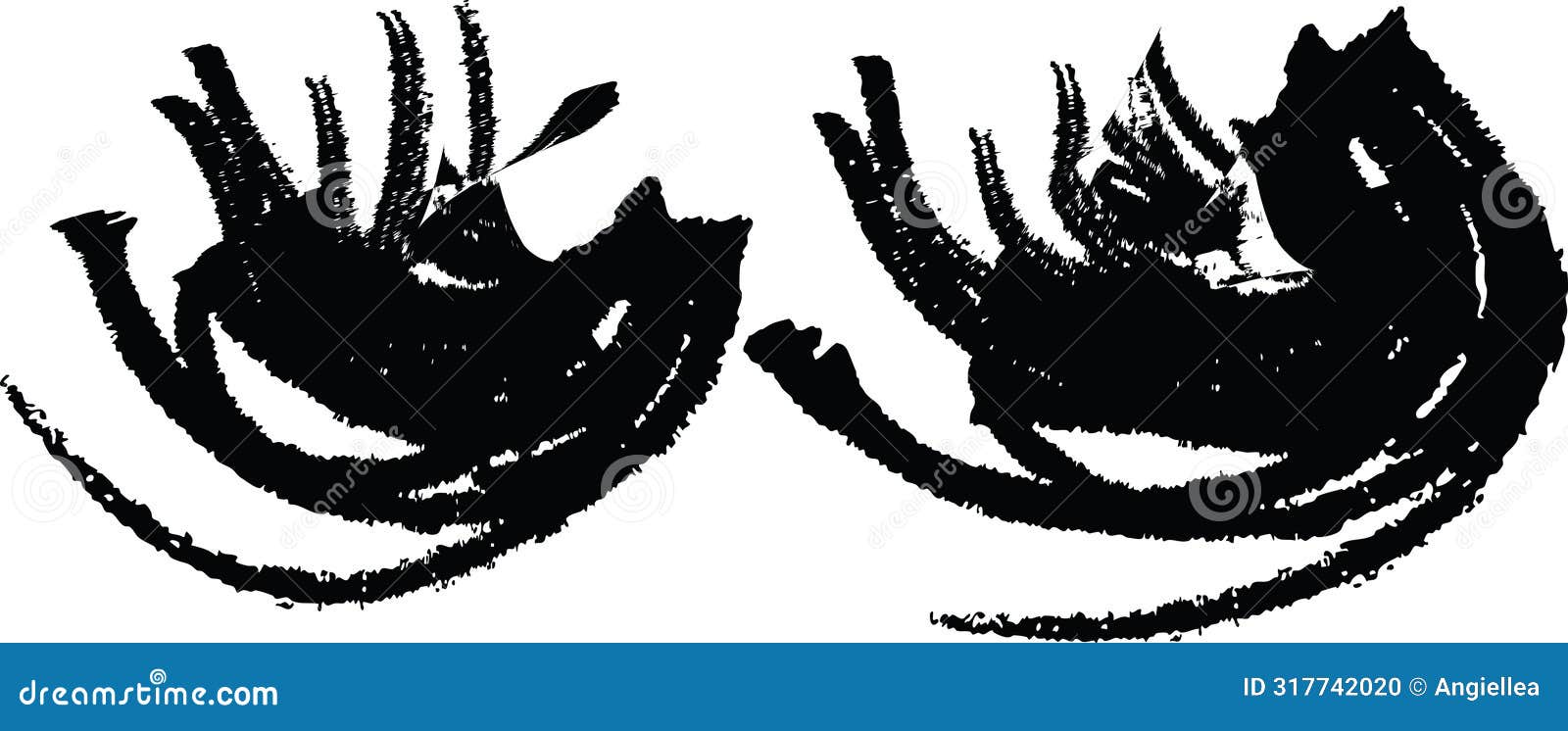 Set of vector strokes 3 stock vector. Illustration of splash - 317742020