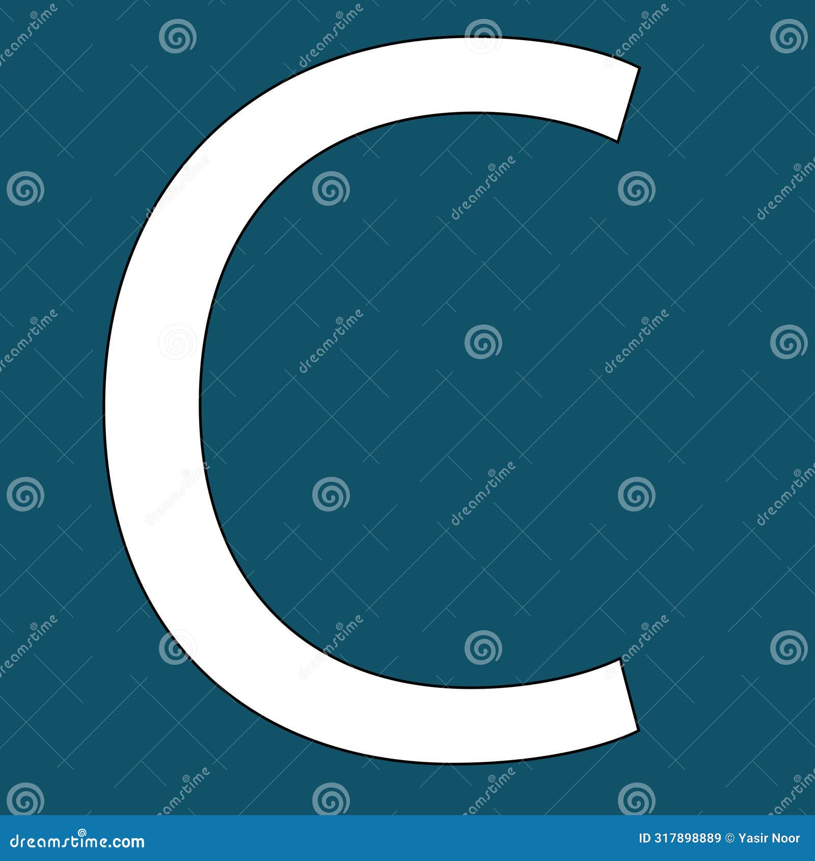 C - C iconic font stock illustration. Illustration of computer - 317898889
