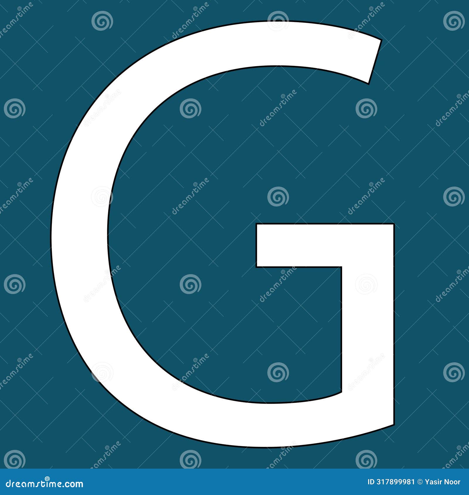 G - Gg FONT STYLE with BACKGROUND COLOUR Stock Illustration ...