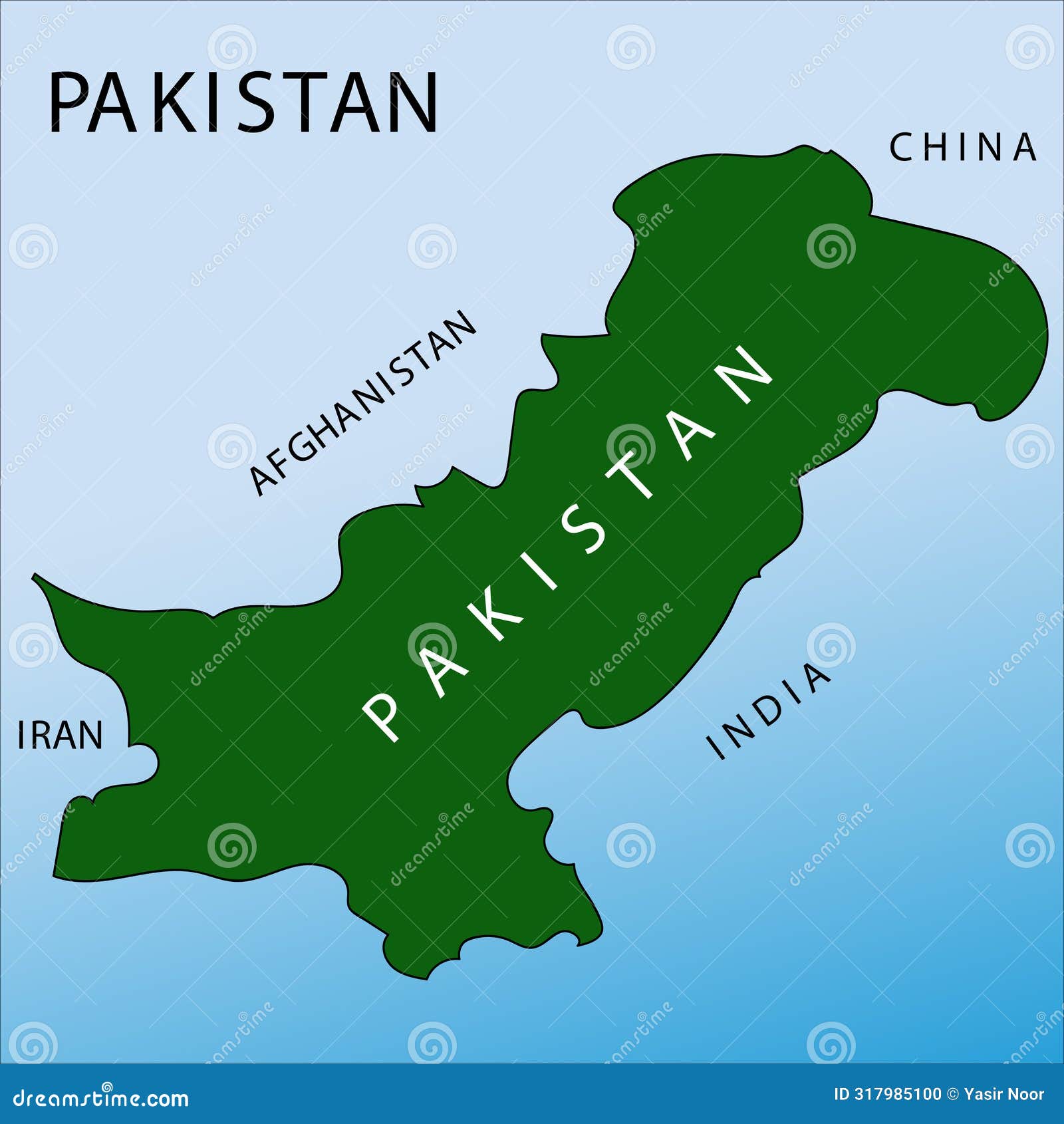 Pakistan Map - Islamic Republic Of Pakistan Cartoon Vector ...