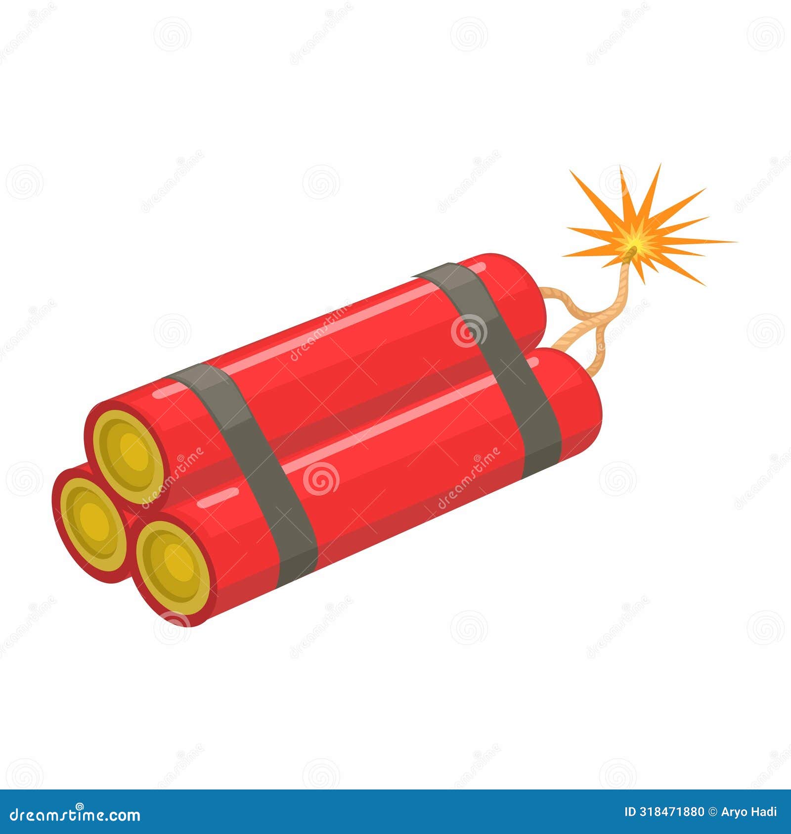 Dynamite Weapon Cartoon Illustration Vector Stock Vector - Illustration ...