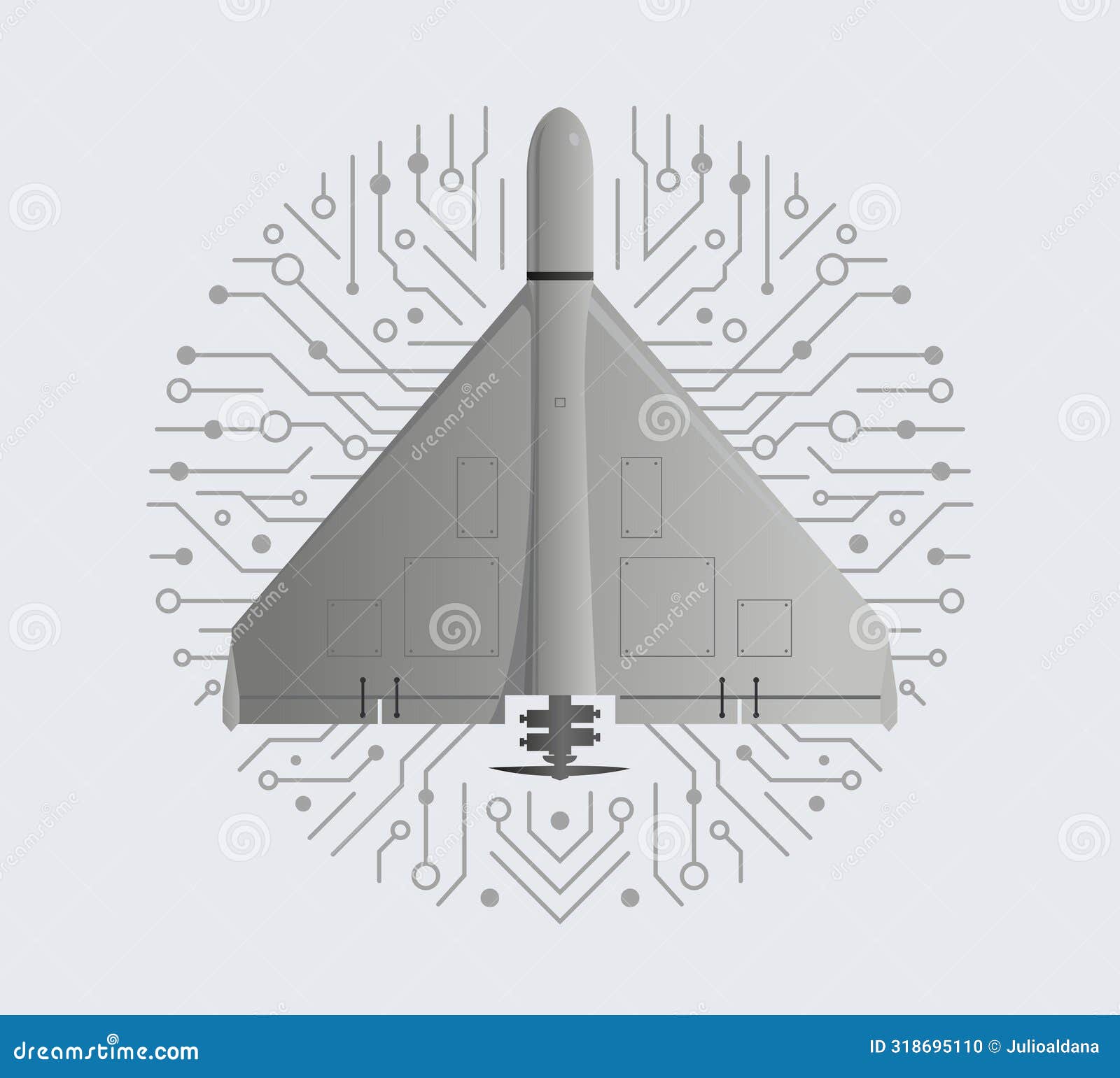 Drone War Suicide Loitering Munition, Vector Illustration ...