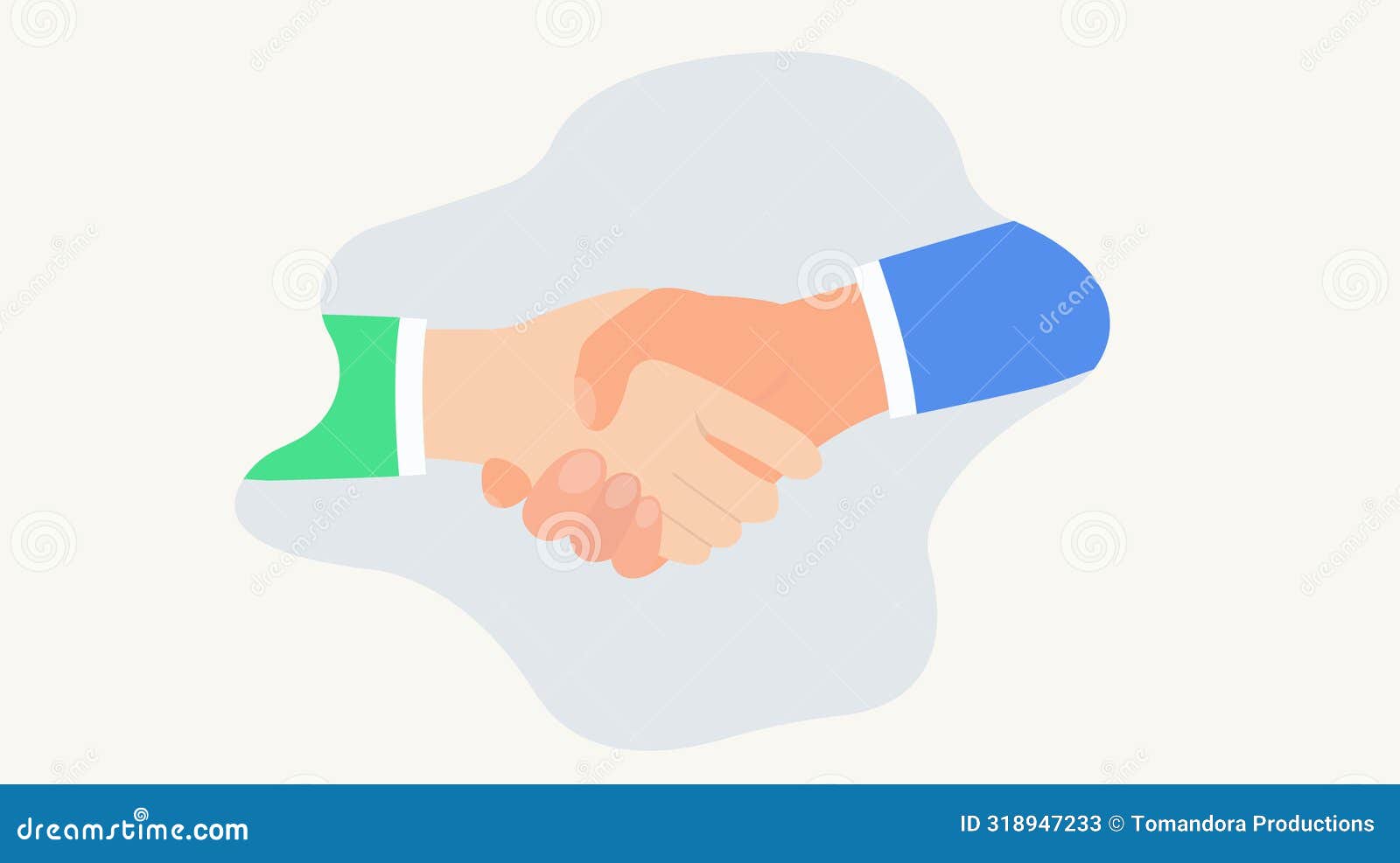 Handshake Close Up Corporate Men, Vector Flat Art Stock Vector ...