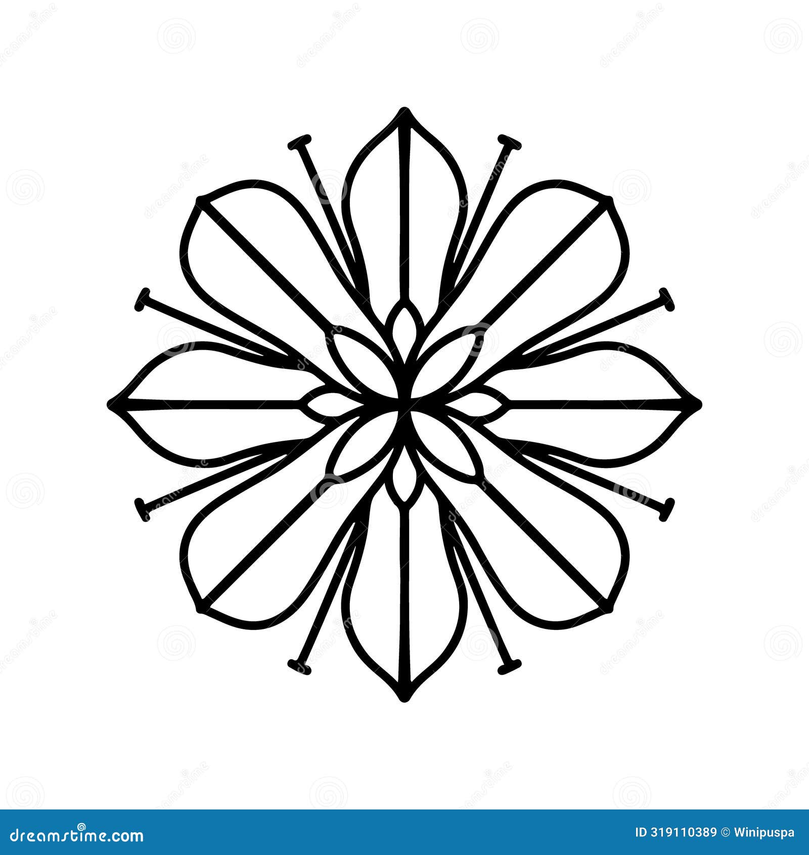 Flower sign and symbol. stock vector. Illustration of yoga - 319110389