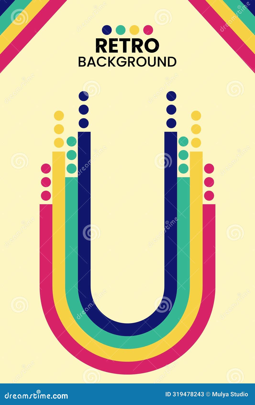 Colorful Retro Vintage Background Image Colorfull Stock Vector ...