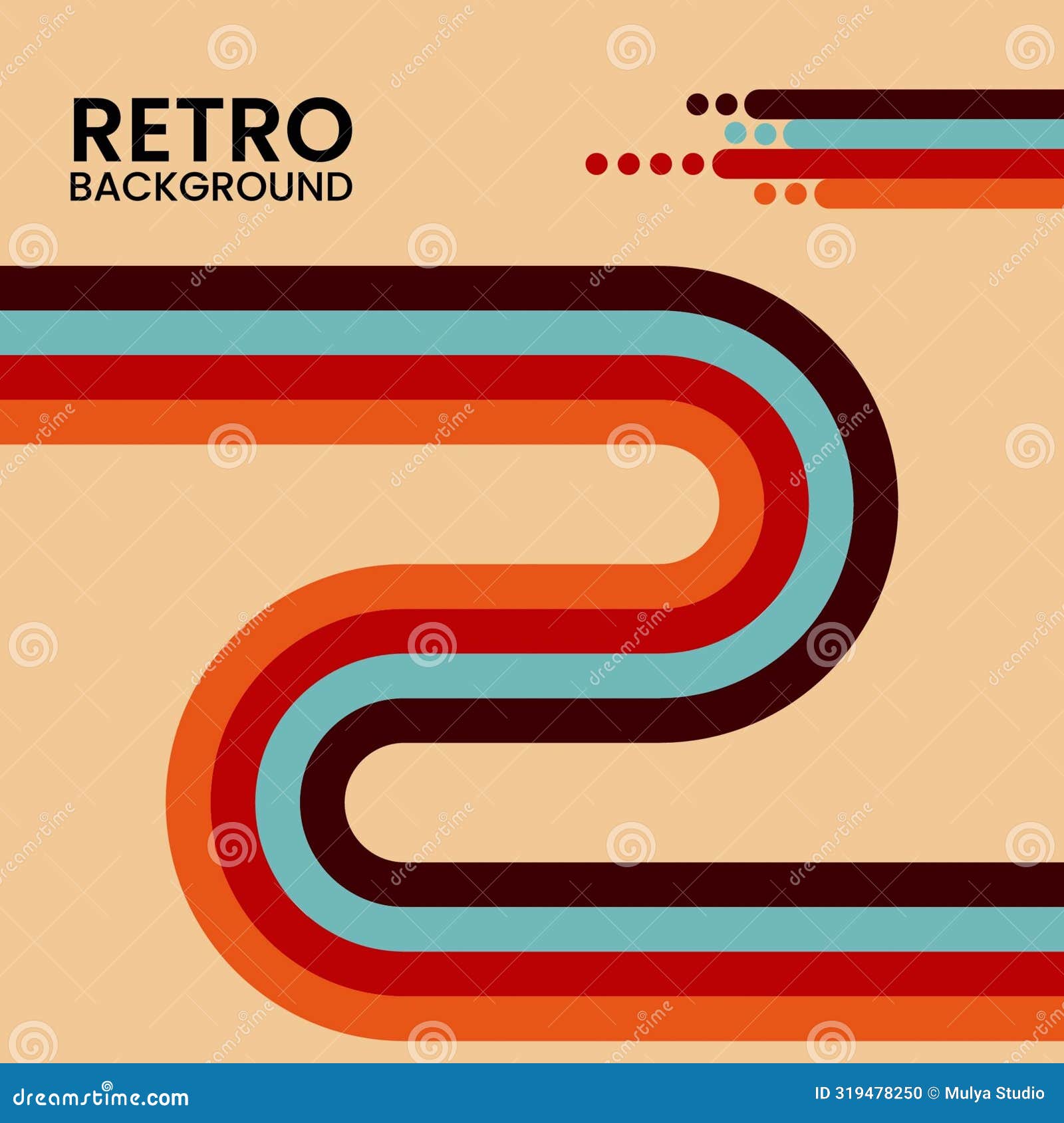 Vector Design Retro Vintage Background Template Colorfull Stock Vector ...