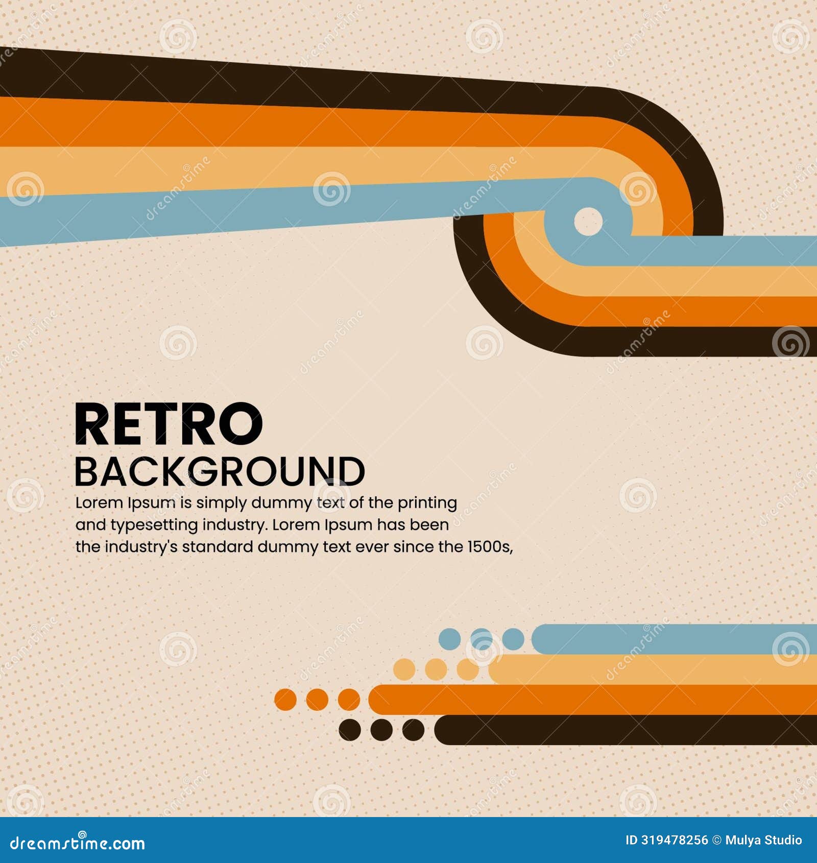 Vector Design Template Retro Vintage Background Colorfull Stock Vector ...