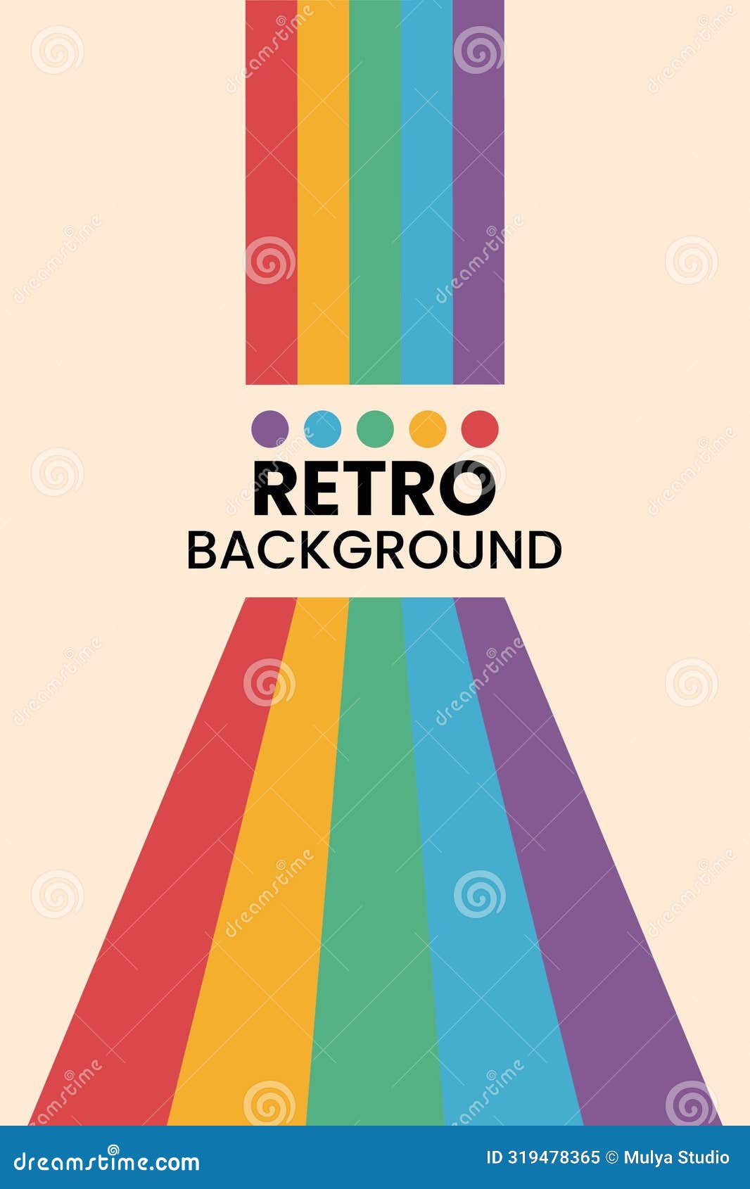 80s Style Colorful Retro Vintage Template Colorfull Stock Vector ...