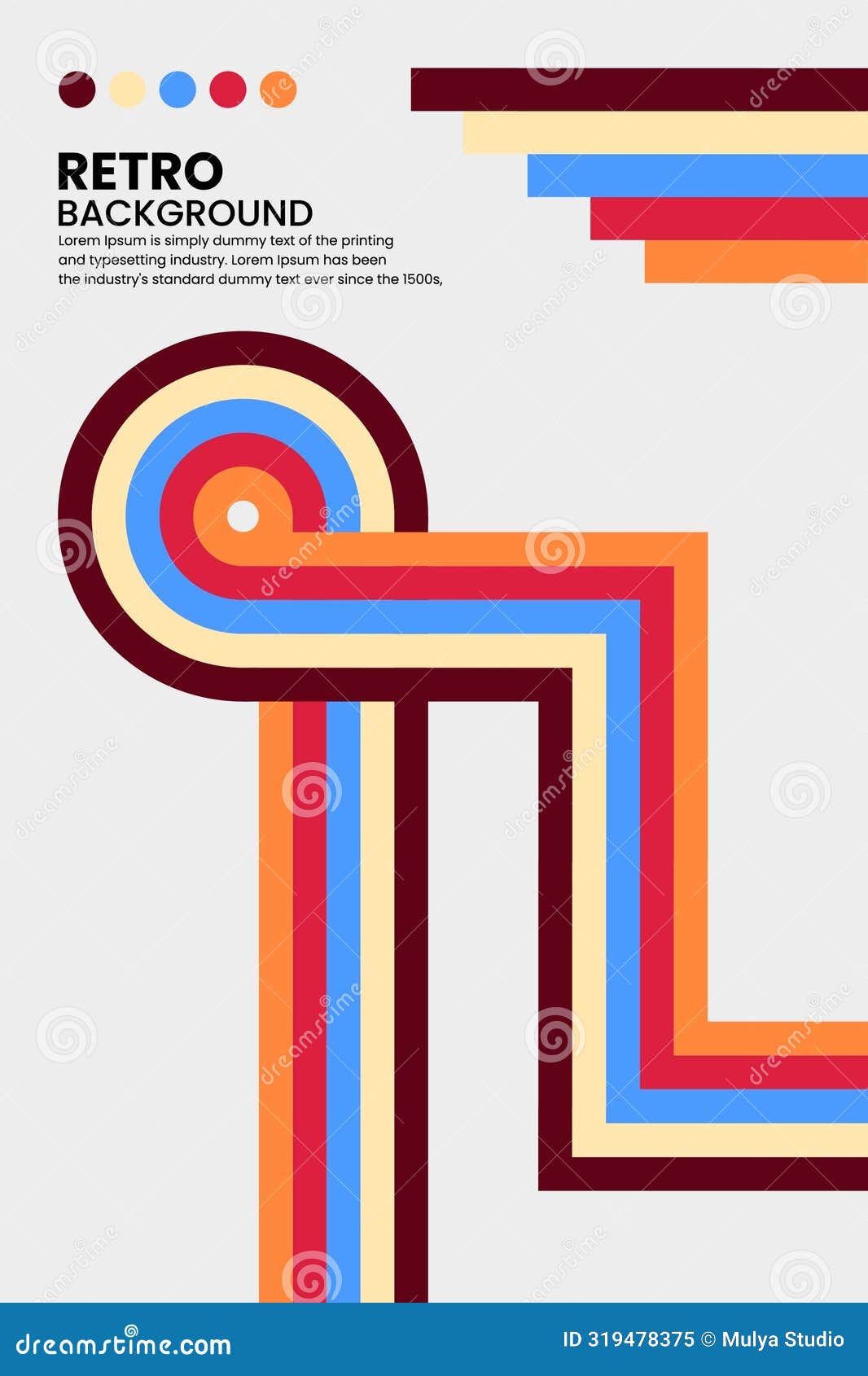 Background Simple Retro Vintage Image Fullcolor Stock Vector ...