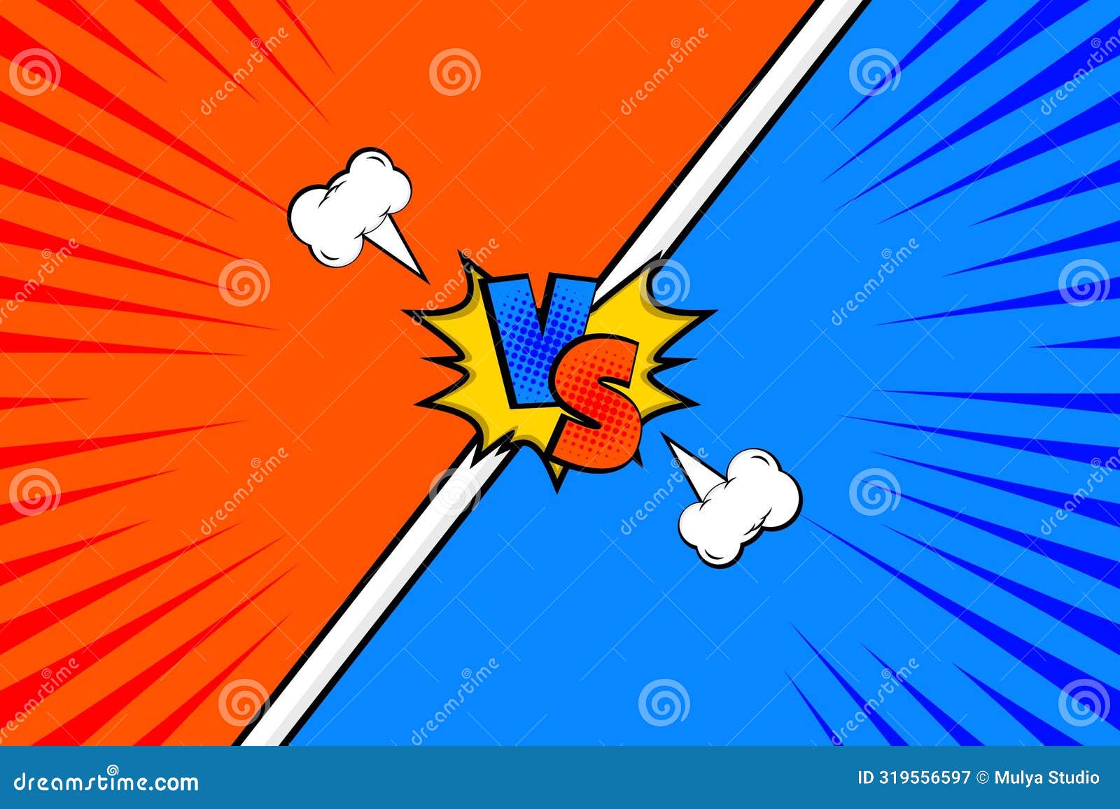 Versus Retro Comic Element Background Stock Vector - Illustration of ...