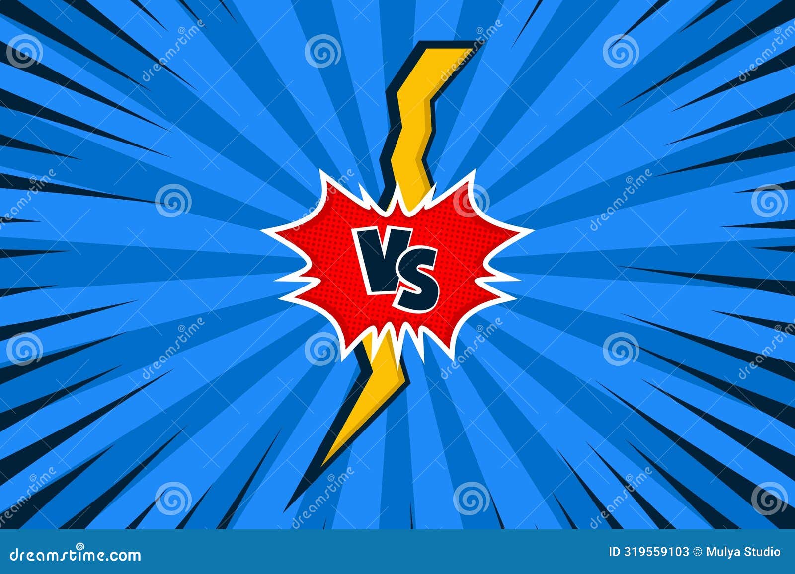 Background Retro Comic Versus Image Stock Vector - Illustration of ...