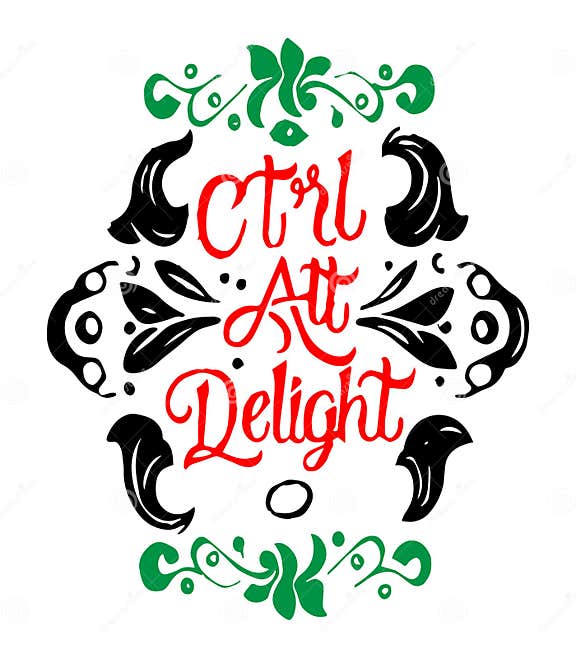 Visually Stunning Design Featuring the Text Ctrl Alt Delight Stock ...