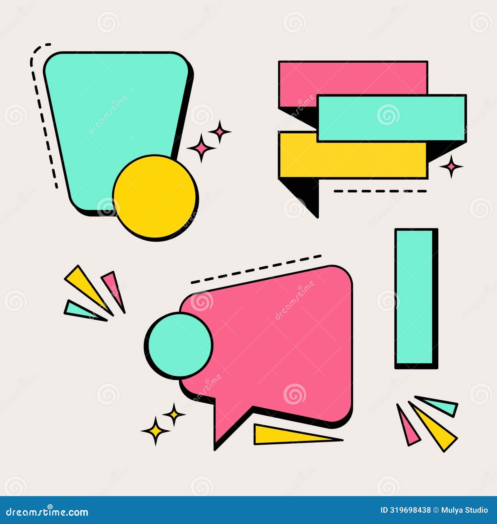 Element Colorfull Flat Promotion Collection Stock Illustration ...