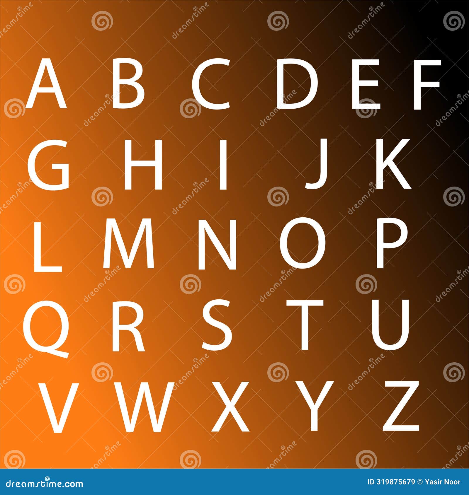 A To Zee Alphabets Colored Background Stock Illustration - Illustration ...