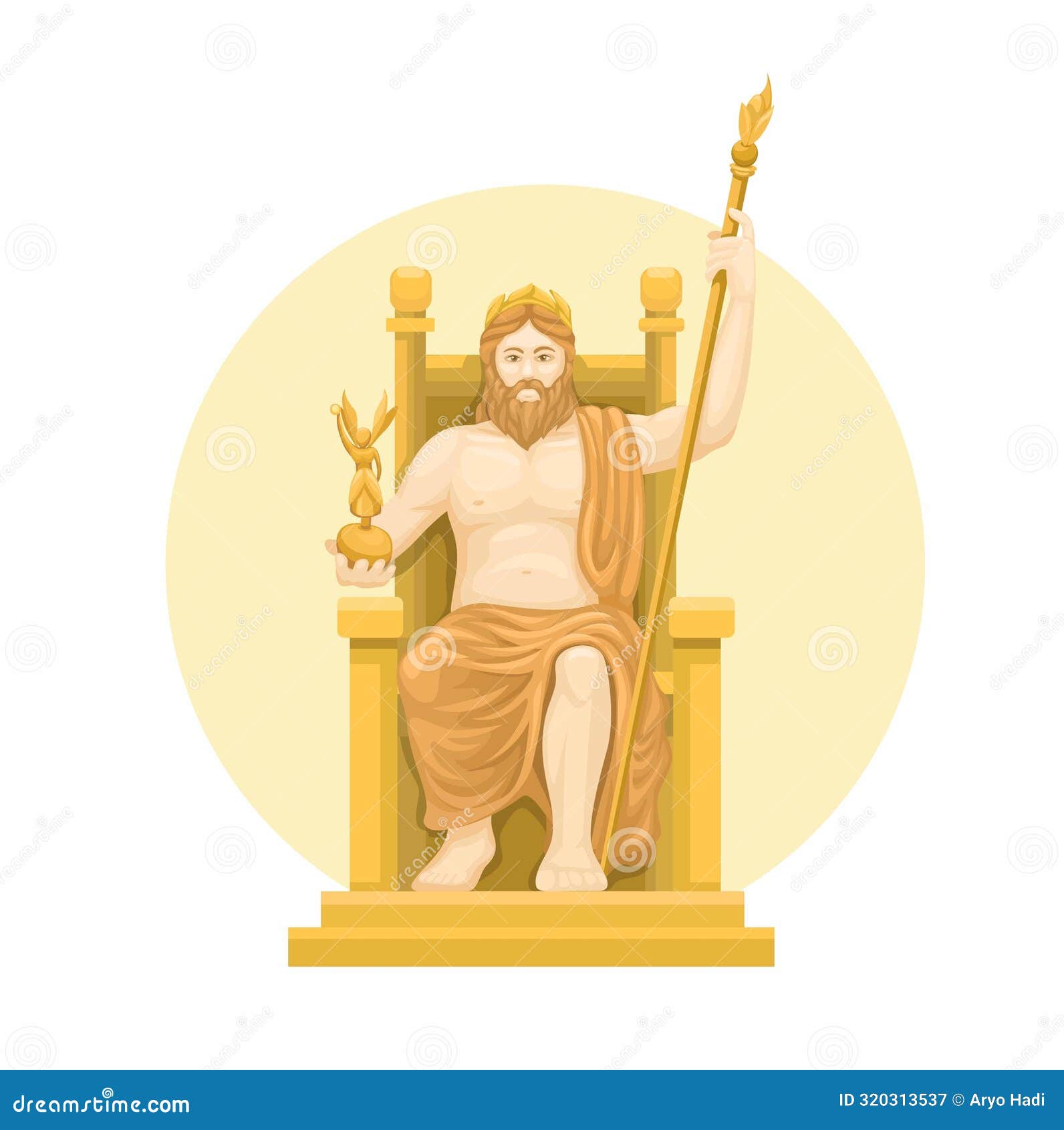 Zeus Palace On Olympus Among The Clouds Cartoon Vector | CartoonDealer ...