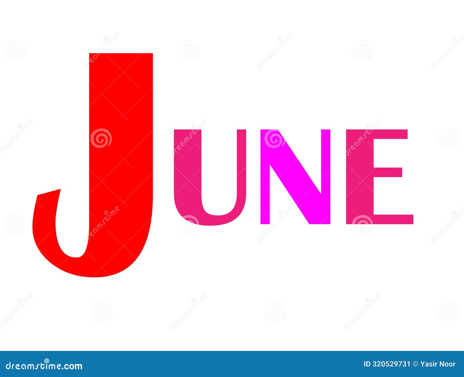 JUNE - 6TH MONTH of CALENDER YEAR Stock Illustration - Illustration of ...