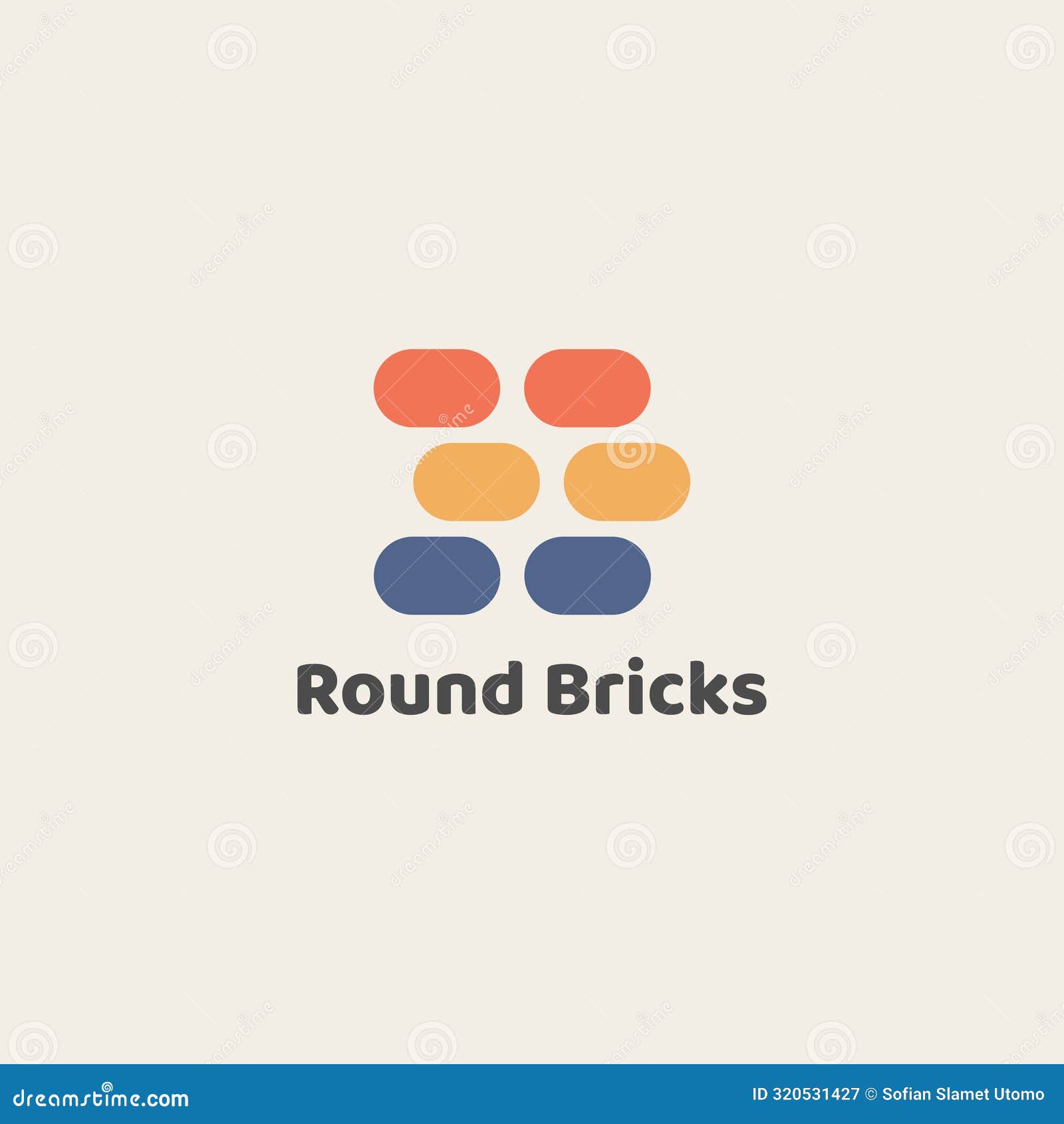 Logo of Several Bricks Suitable for Digital Business Stock Vector ...