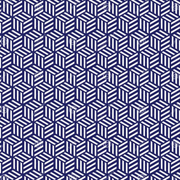 Seamless Vintage Worn Out 3D Line Box Pattern Background. Stripes ...