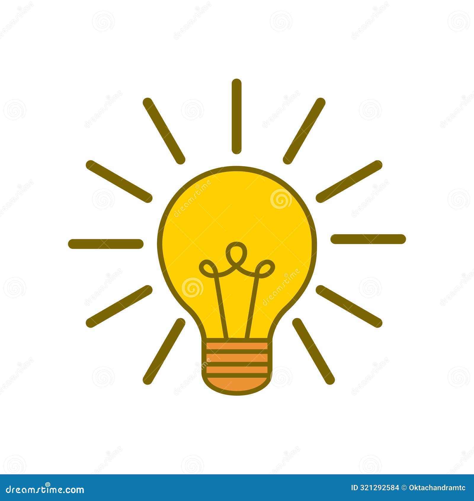 Light Bulb Idea, Isolated Flat Icon Design, Icon Bulb Lighting. Basic ...