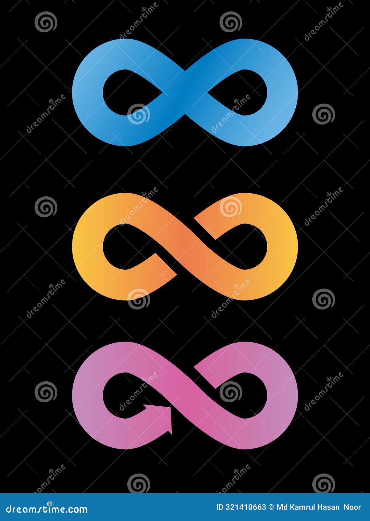 The Infinity Symbol in Vibrant Colors. Mathematical Symbol Stock ...