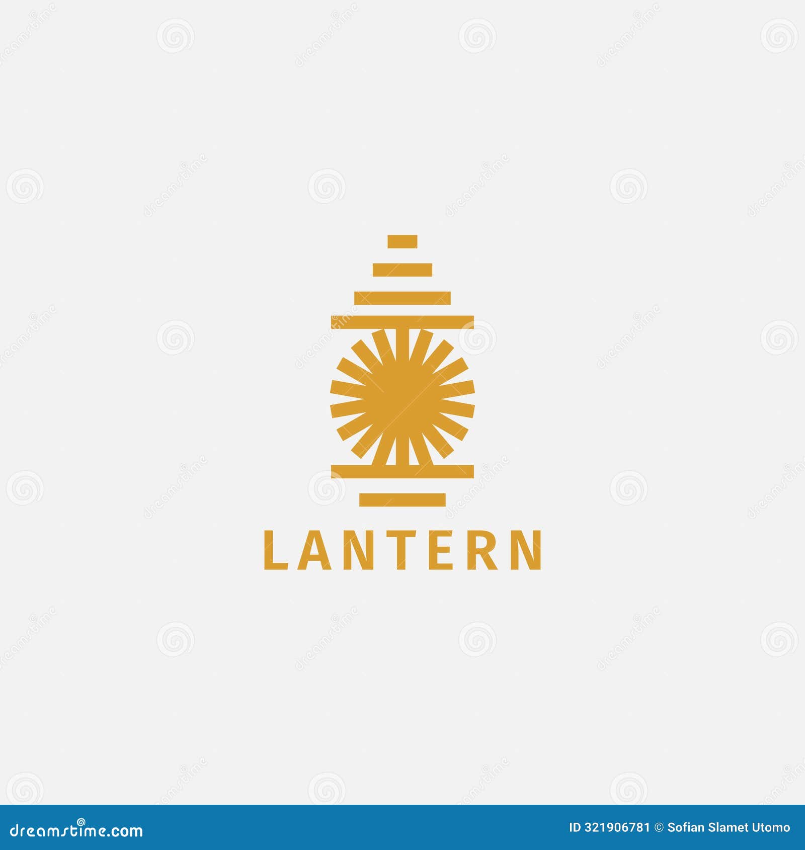 Unique Lantern Logo from Line Stock Vector - Illustration of ...