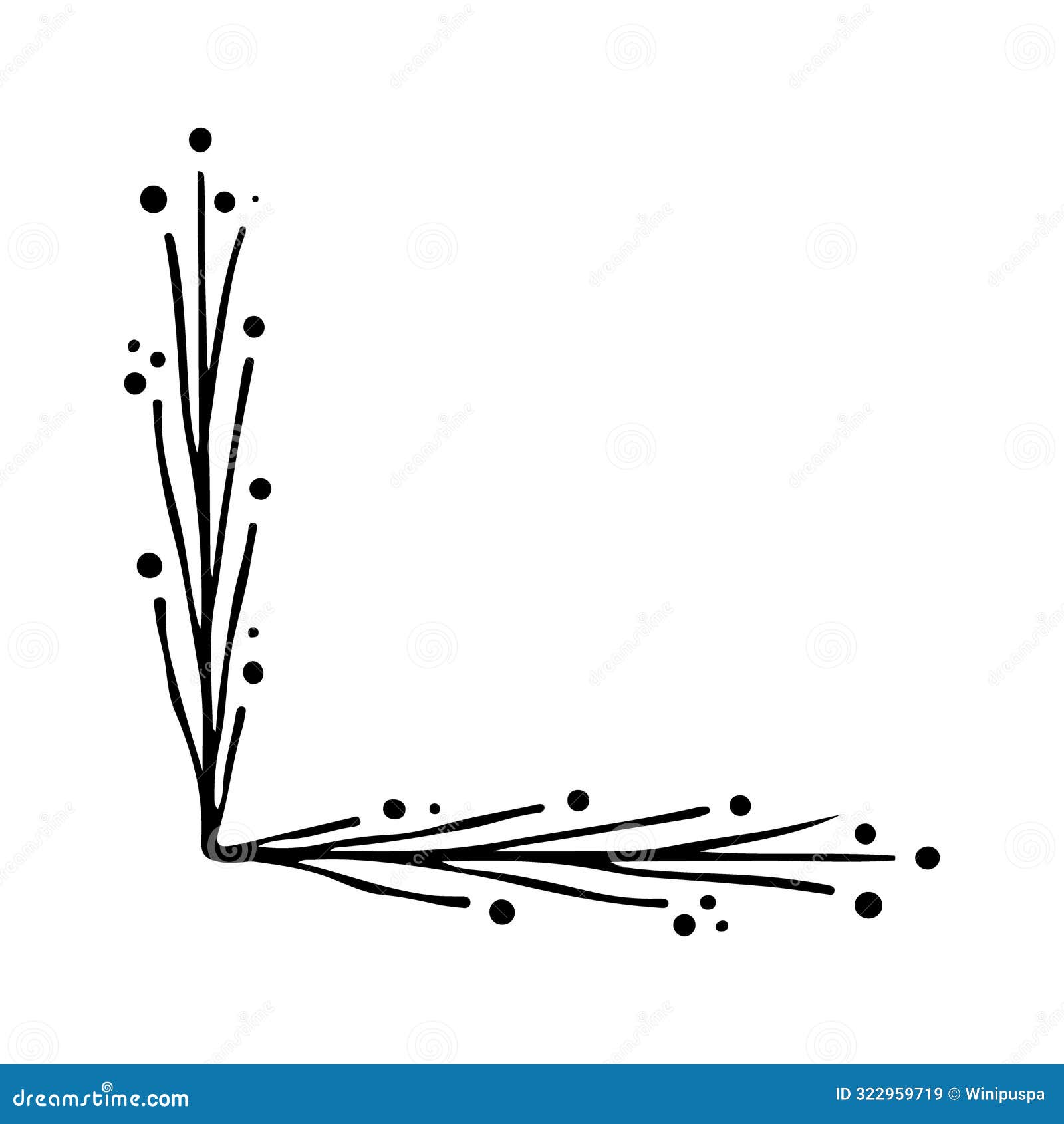 Corner Border Element stock vector. Illustration of curve - 322959719