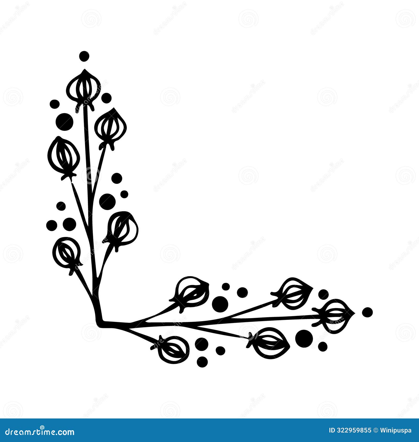 Corner Border Element stock vector. Illustration of horizontal - 322959855