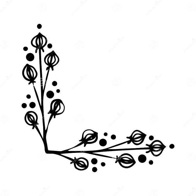 Corner Border Element stock vector. Illustration of horizontal - 322959855