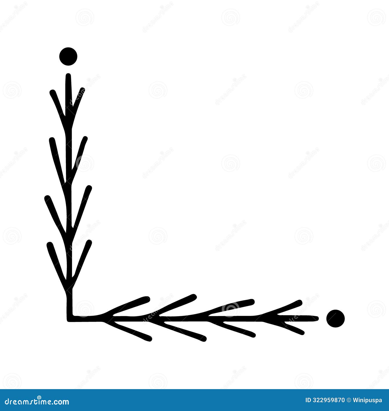 Corner Border Element stock vector. Illustration of simplicity - 322959870