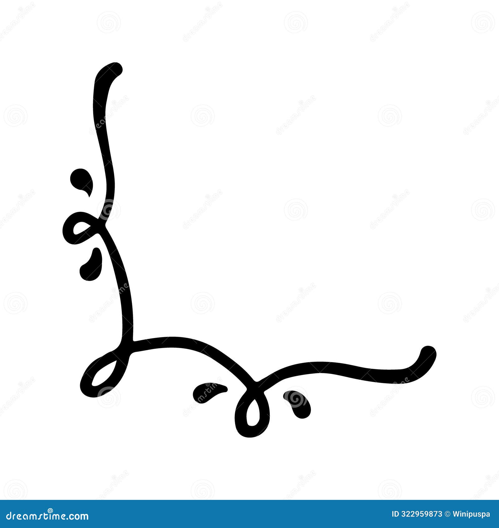 Corner Border Element stock vector. Illustration of ornamental - 322959873