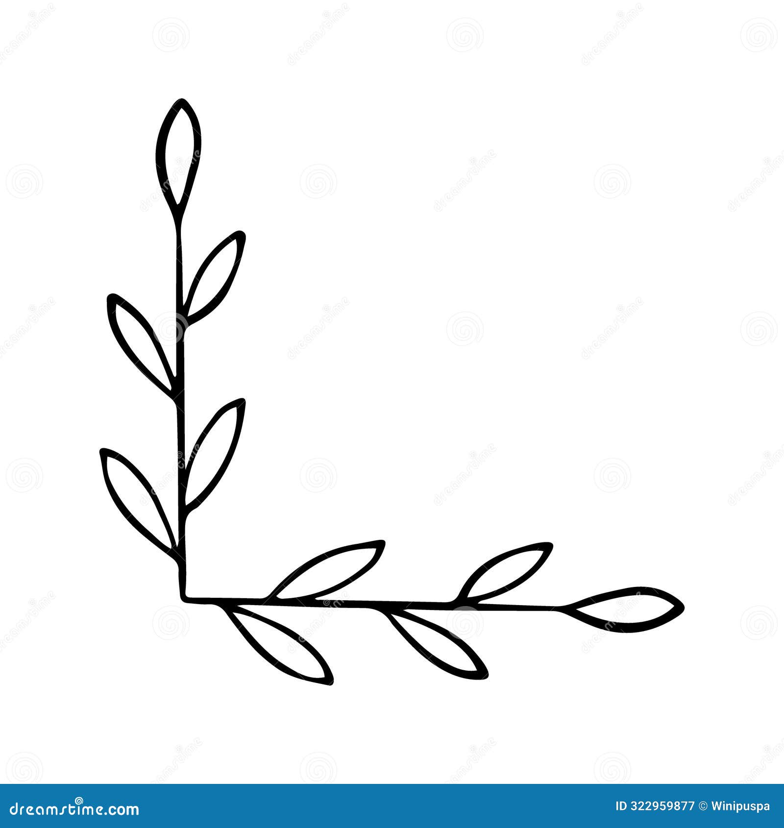Corner Border Element stock vector. Illustration of header - 322959877
