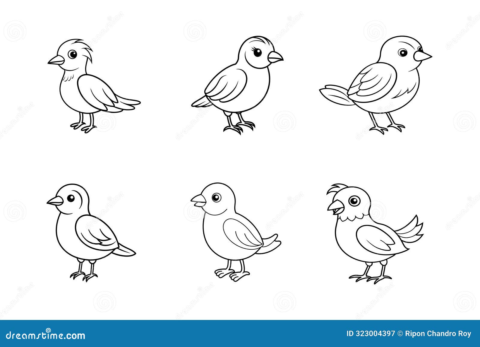 A Cute Bird Vector Illustration File Stock Vector - Illustration of ...
