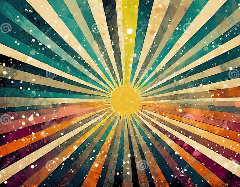 Vintage Retro Background. Old Paper Texture with Sunbeams. Stock ...