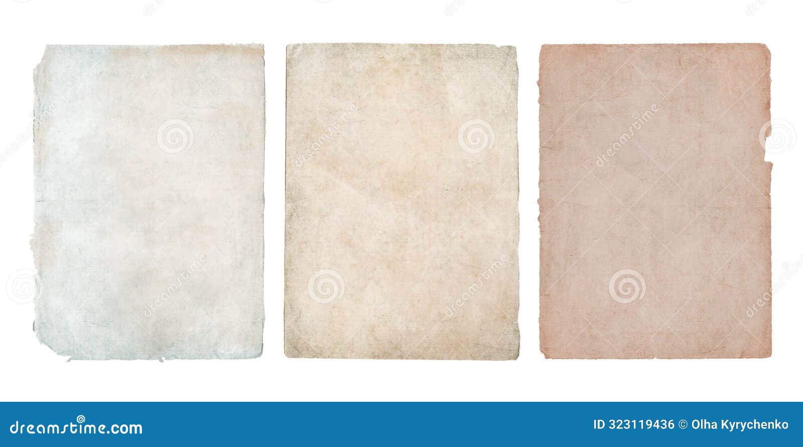 Old Vintage Worn Ripped Torn Paper Texture. Antique Shabby Sheets of ...