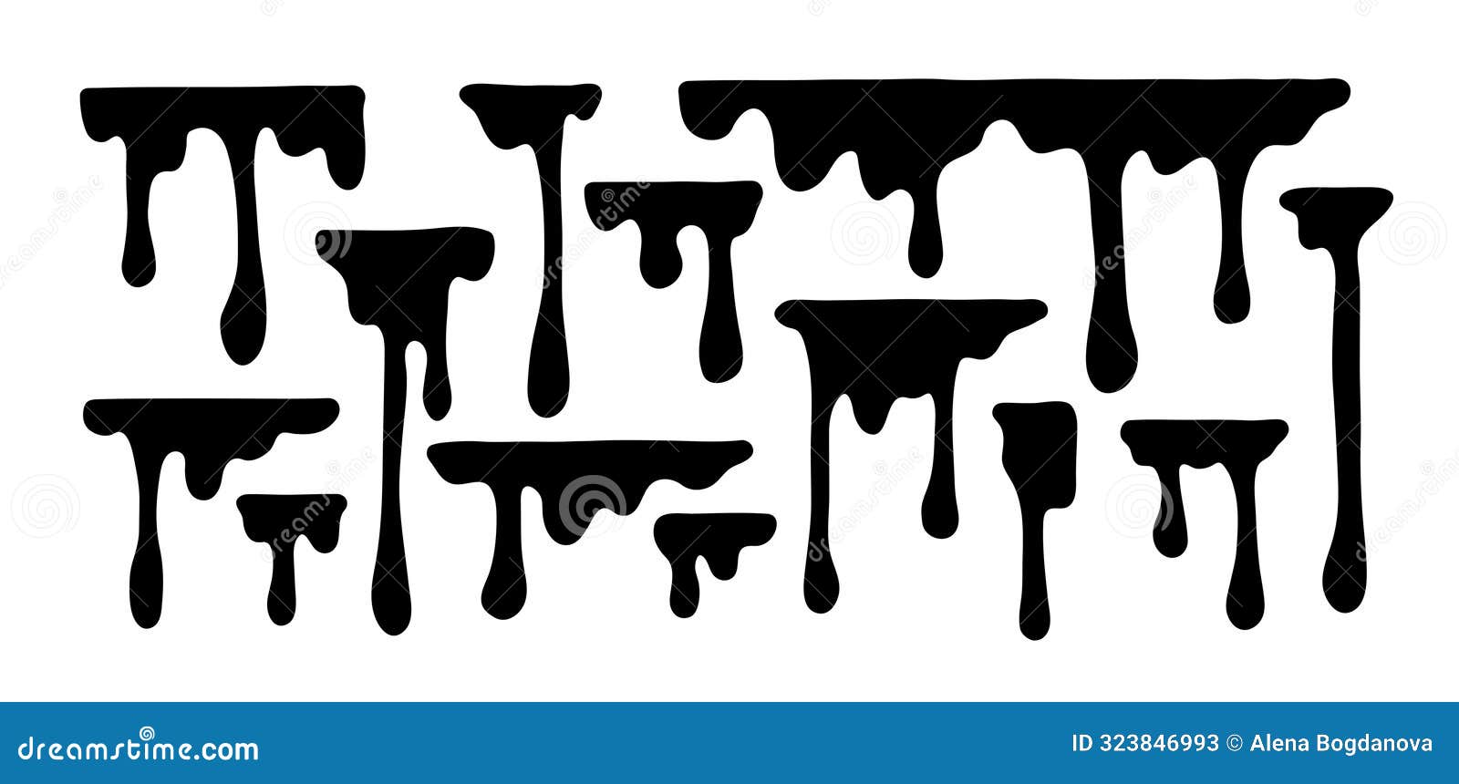 Liquid or paint drips. stock vector. Illustration of shape - 323846993