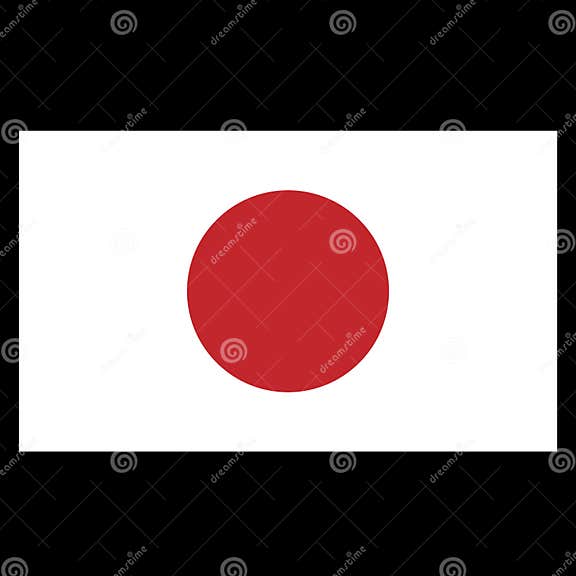 Japan Flag - a Flag with Red Circle in the Middle Stock Illustration ...