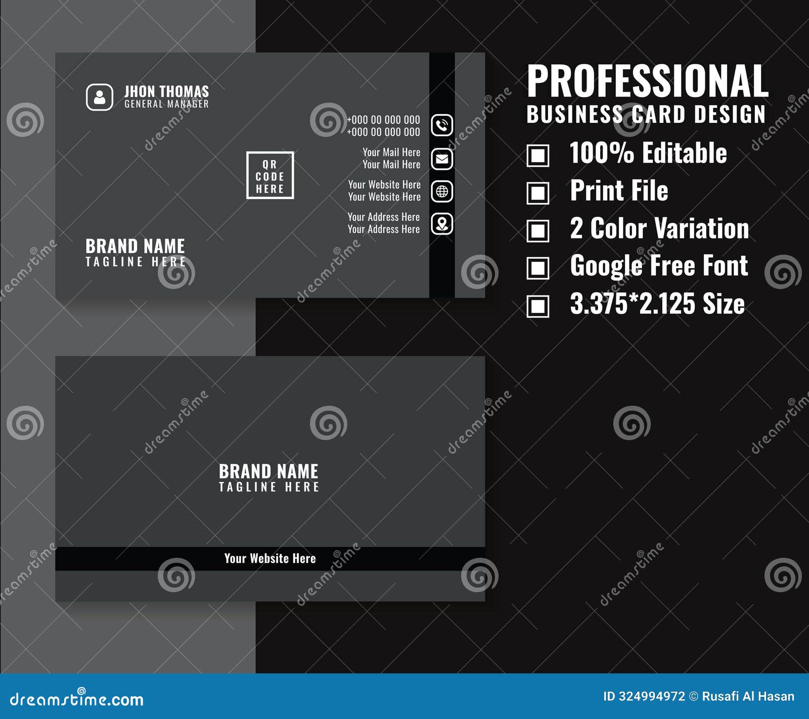 Simple and Easy Business Card Design Project. Creative and Outstanding ...
