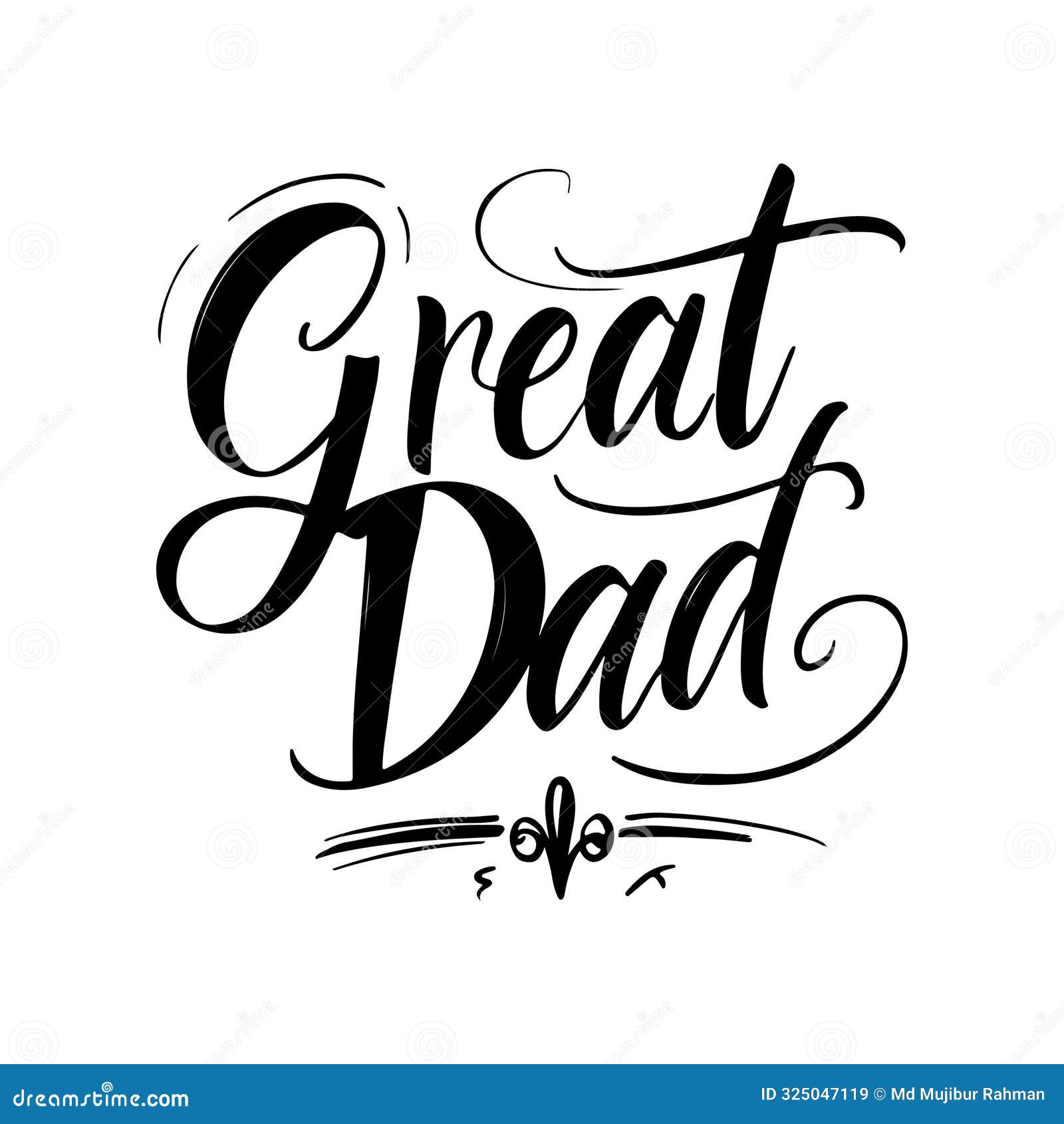 Great Dad Typography Illustration Design Style Stock Illustration ...