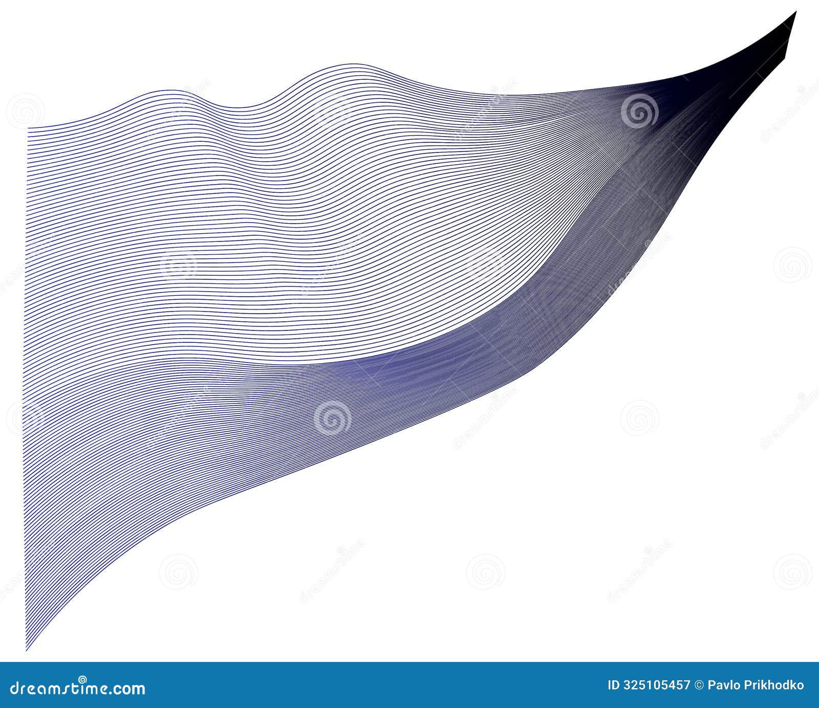 Abstract Color Gradient Wave Leaf Symbol Stock Illustration ...