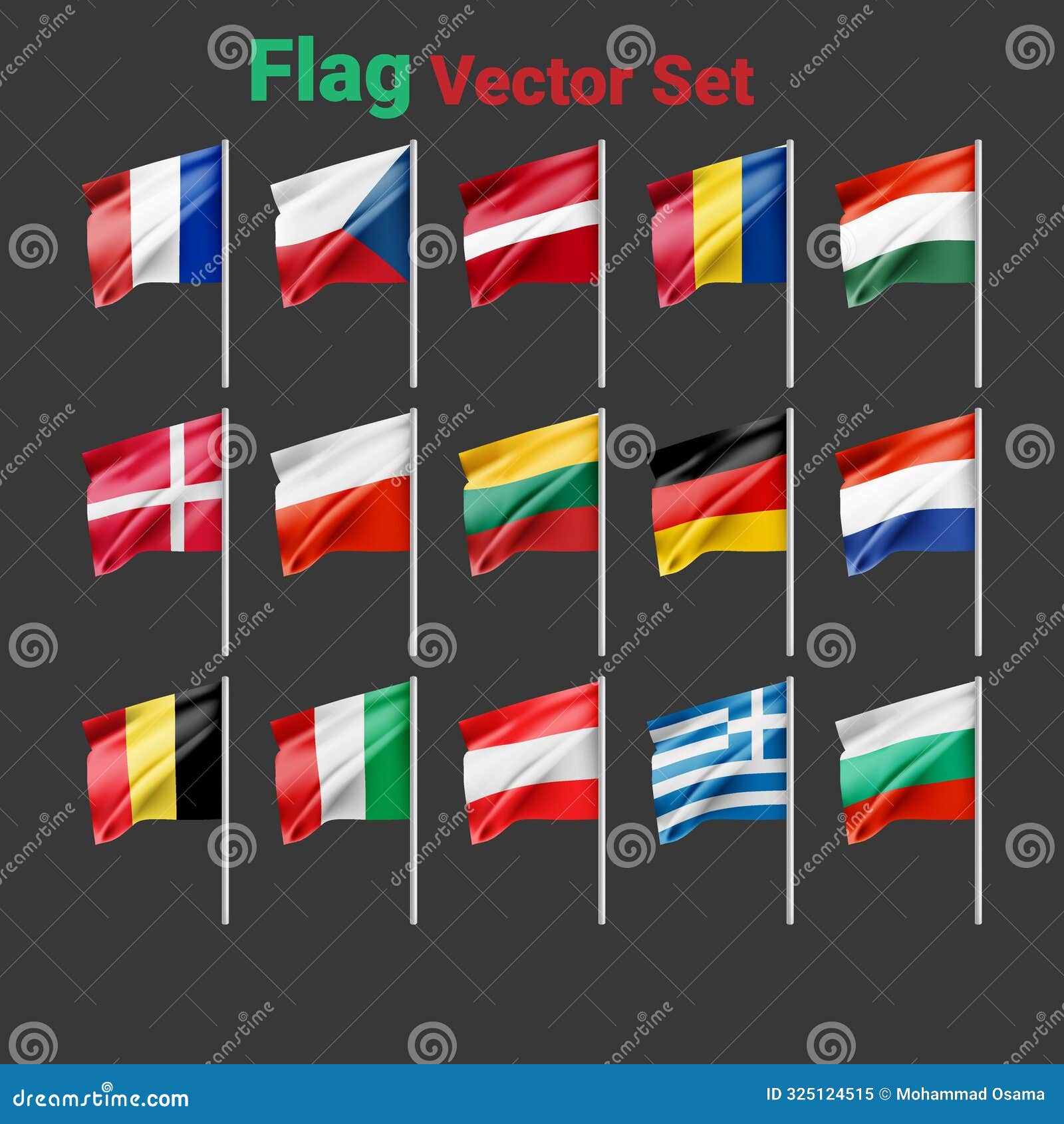 World top cuntry flags stock illustration. Illustration of cuntry ...