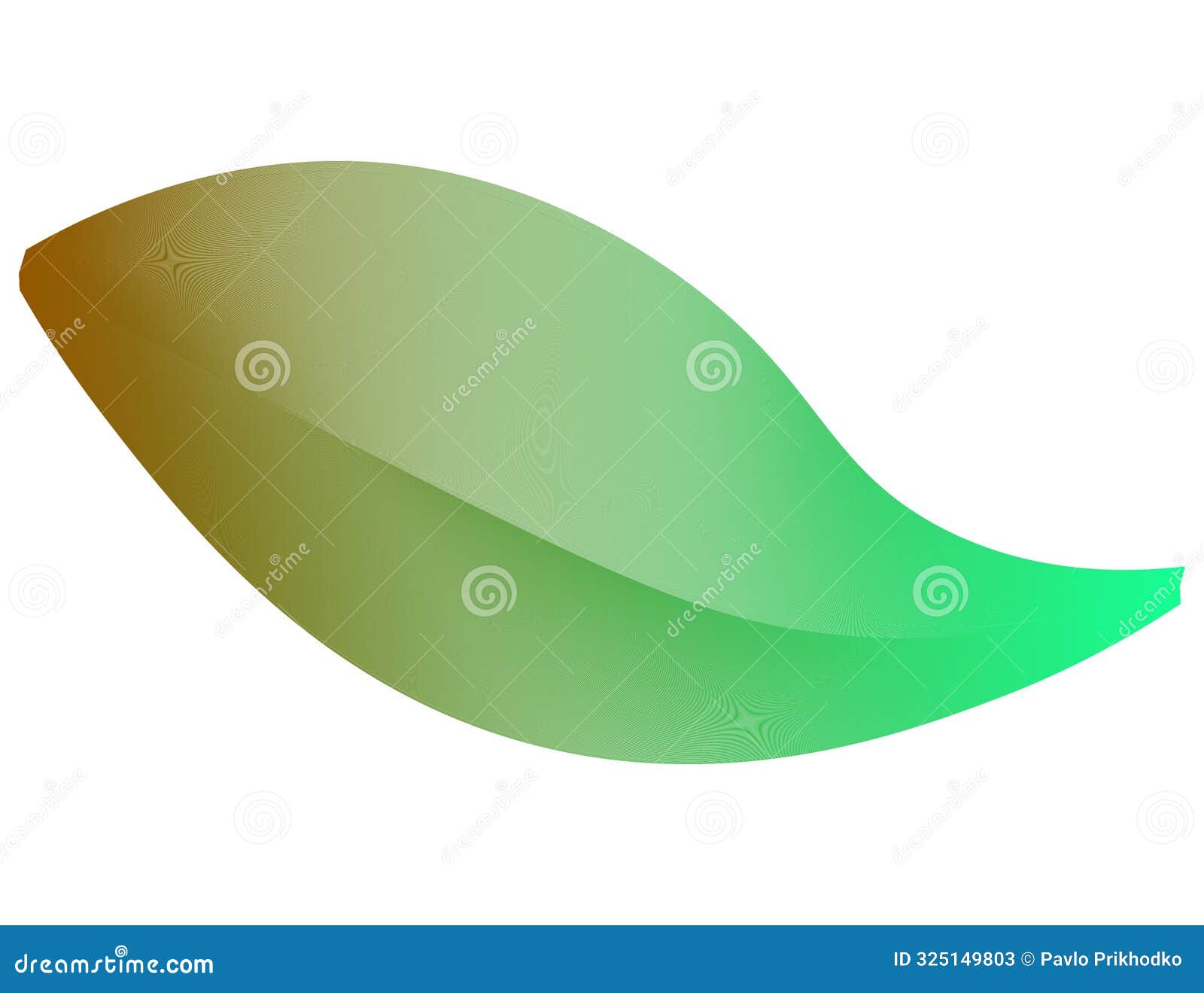 Abstract Color Gradient Wave Leaf Symbol Stock Illustration ...