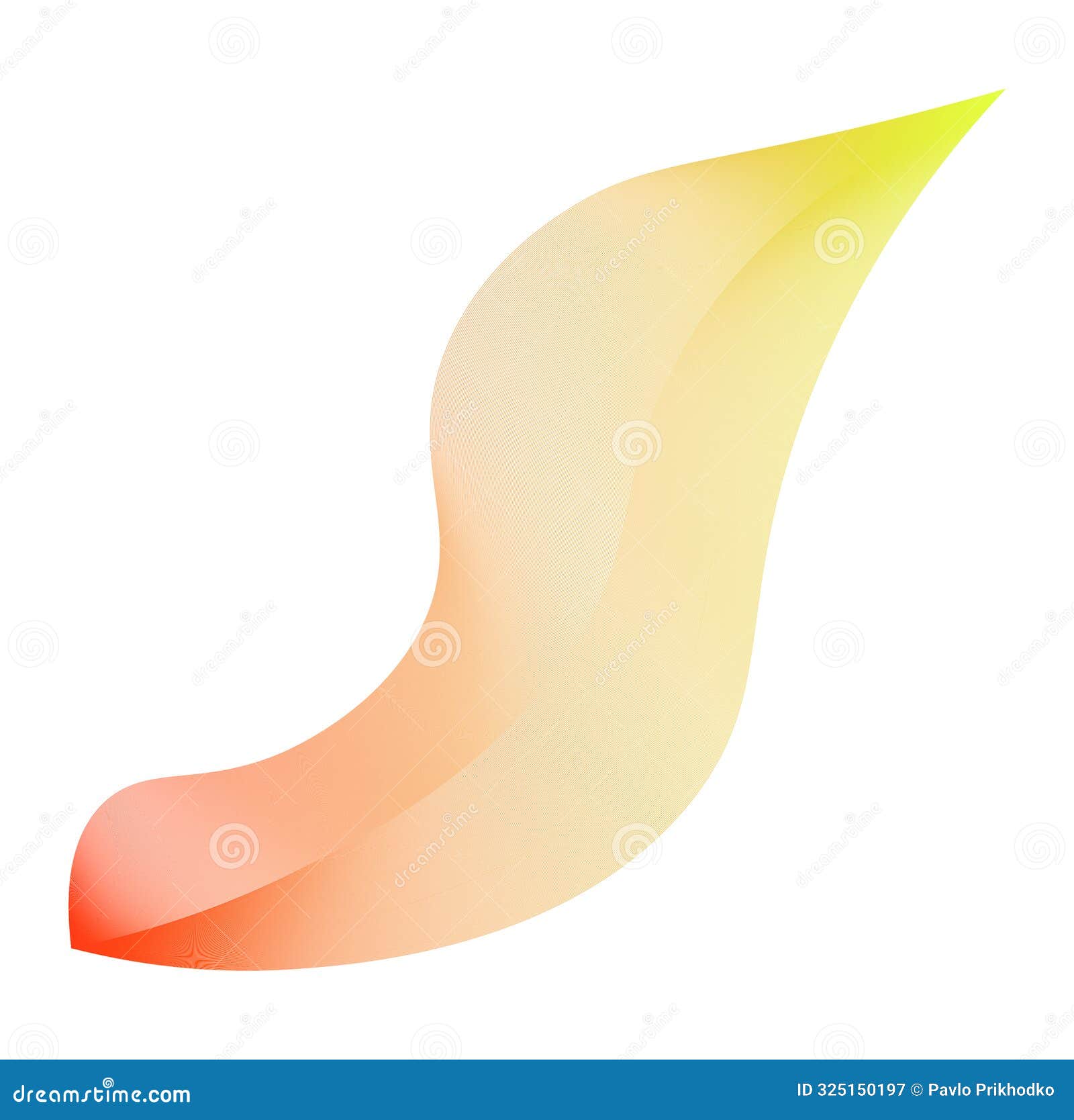 Abstract Color Gradient Wave Leaf Symbol Stock Illustration ...