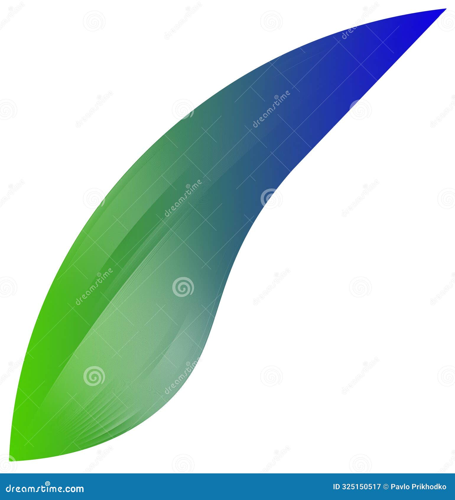Abstract Color Gradient Wave Leaf Symbol Stock Illustration ...