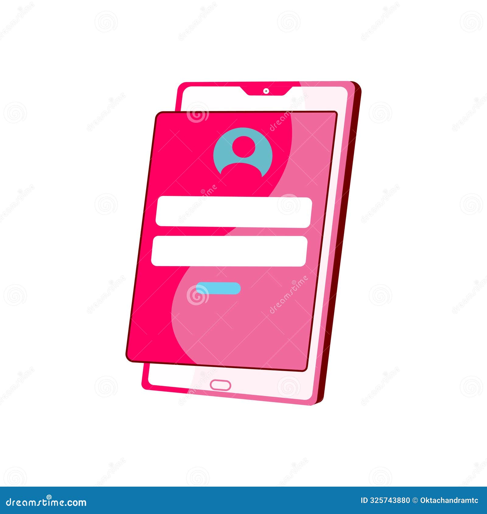 Smartphone with Notification on the Screen. Smartphone Icon in ...