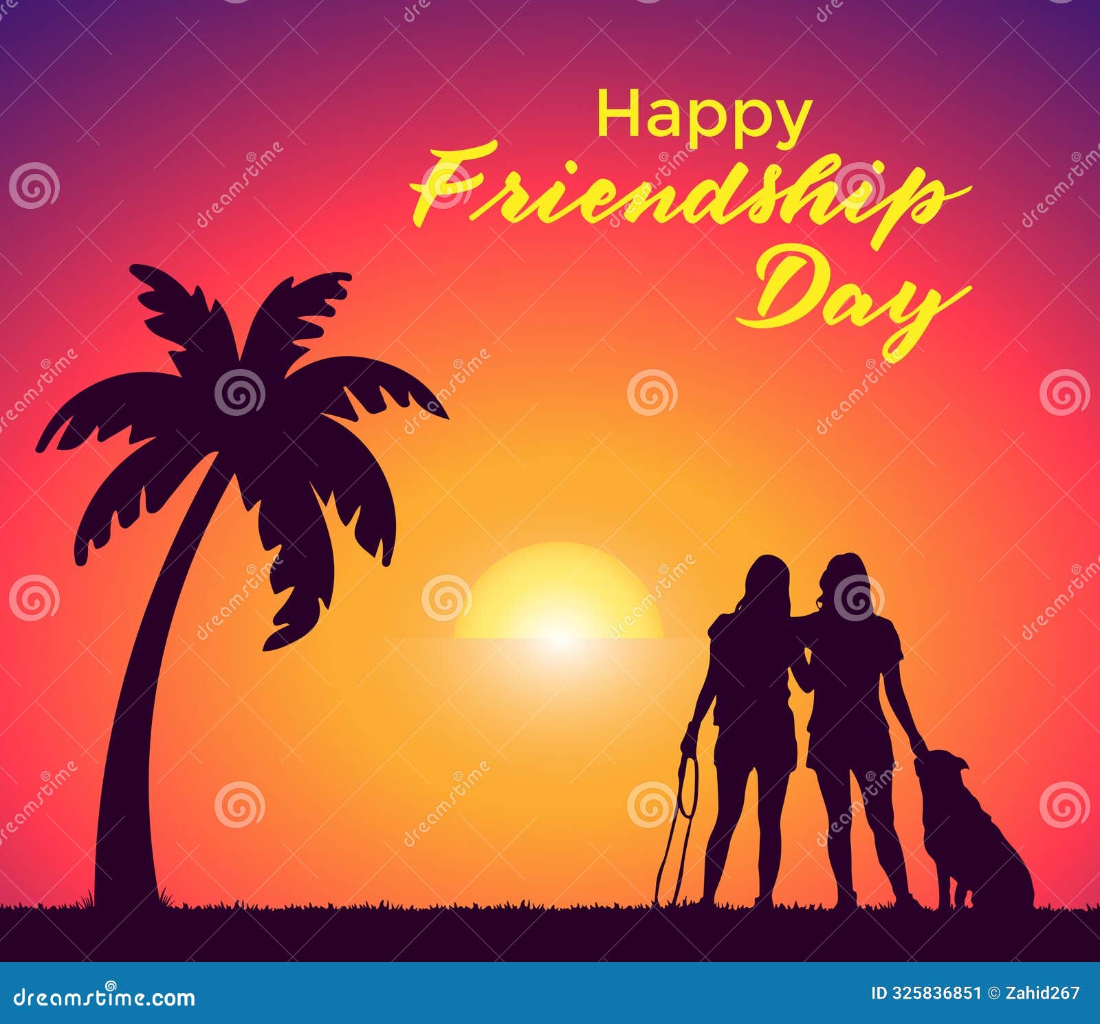 Modern and Minimal Friendship Day Friends Background with Text and ...