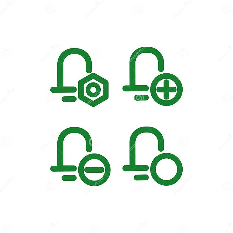 Collection of 4 Alarm Logos, Add Alarm, Delete Alarm, Set Alarm. Design ...