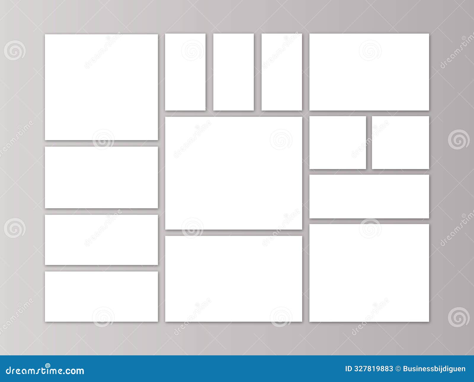 Collage Template Moodboard Photo Frame Grid Vector Illustration Stock ...